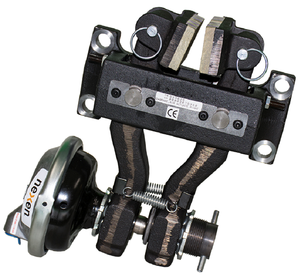 Caliper brakes for holding, e-stop, and power-off