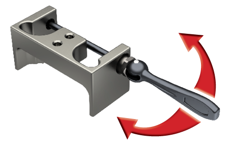 Profile rail brakes for secure holding on industrial applications