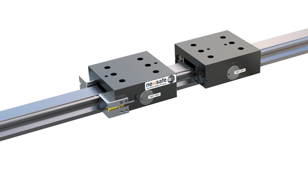 Profile rail brakes for secure holding on industrial applications